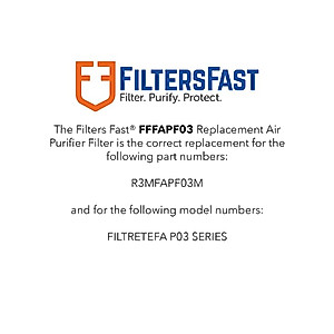 Filters Fast Compatible Replacement for 3M Filtrete FAPF03 Air Purifier Filter, FAP03 Air Cleaning Filter