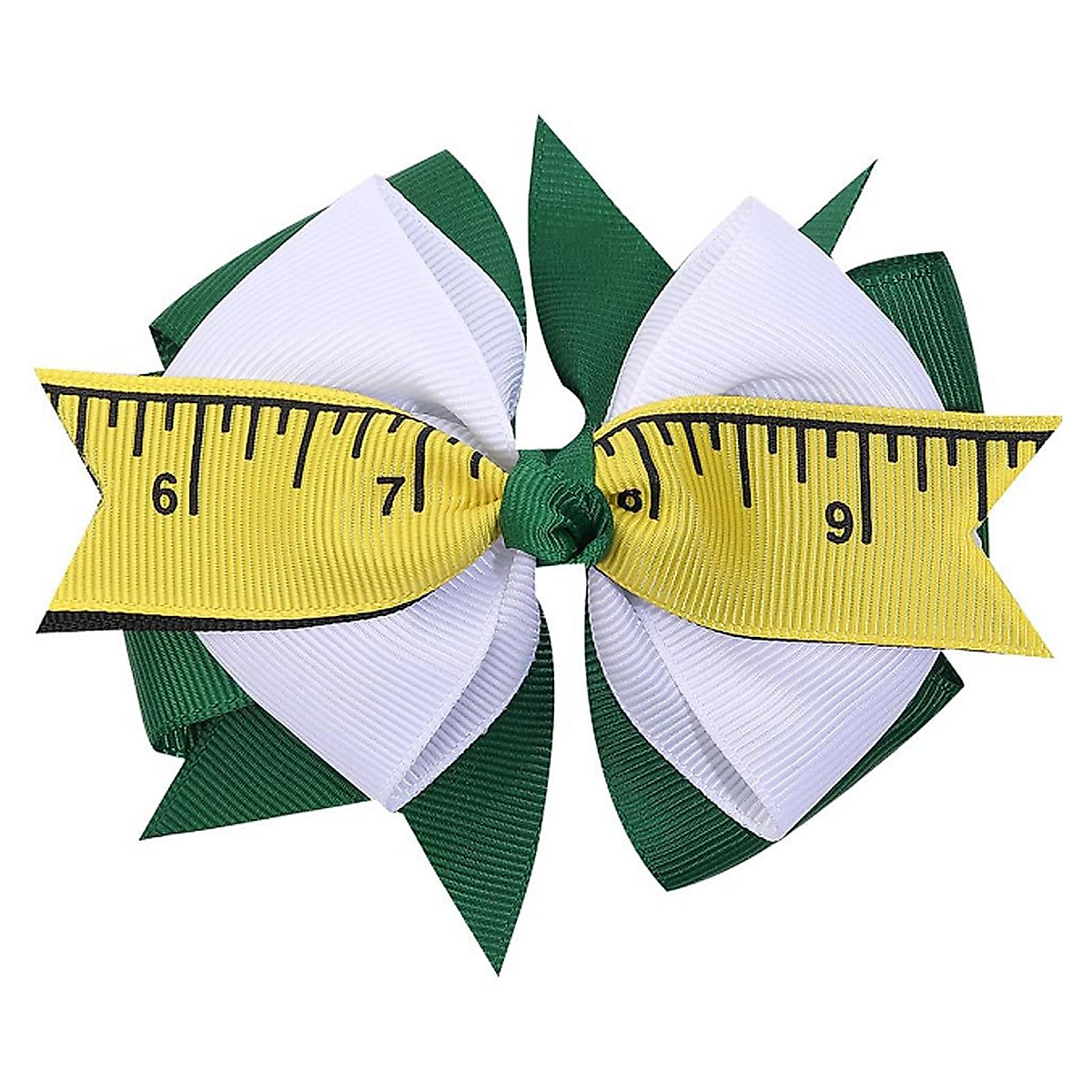 AsggBah 3pcs Back to School Pencil Bow Hair Clips Colorful Grosgrain Hairgrips Alligator Clips for First Day of School Toddler Kids Kindergarten Pupils Students Hair Accessories