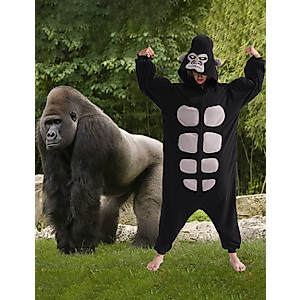 YUNTAISHAN Animal Onesie Adult One Piece Pajamas Animal Cosplay Costume for Women Men