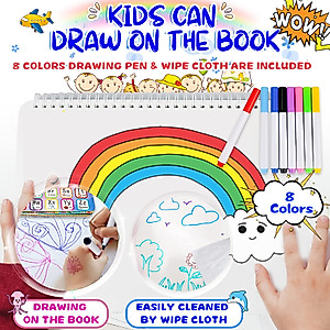 HeyKiddo Toddler Busy Book, New Upgraded Autism Toys for Kids, Preschool Activity Binder for Autism & Special Needs, Drawing/Educational Book for Home School Learning