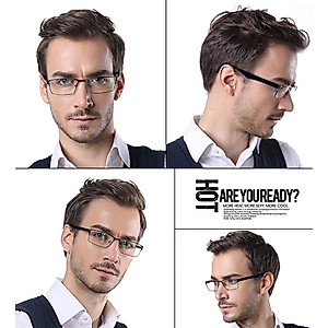 ALWAYSUV Shortsighted Glasses TR90 Full Frame Myopia Glasses -4.0 Men Women Black Please Kindly Note These are not Reading Glasses