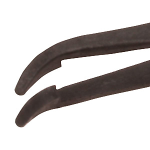 Aven 18514 Pattern 2AB Curved Rounded Tip Tweezer, Plastic, 4-1/2" Length