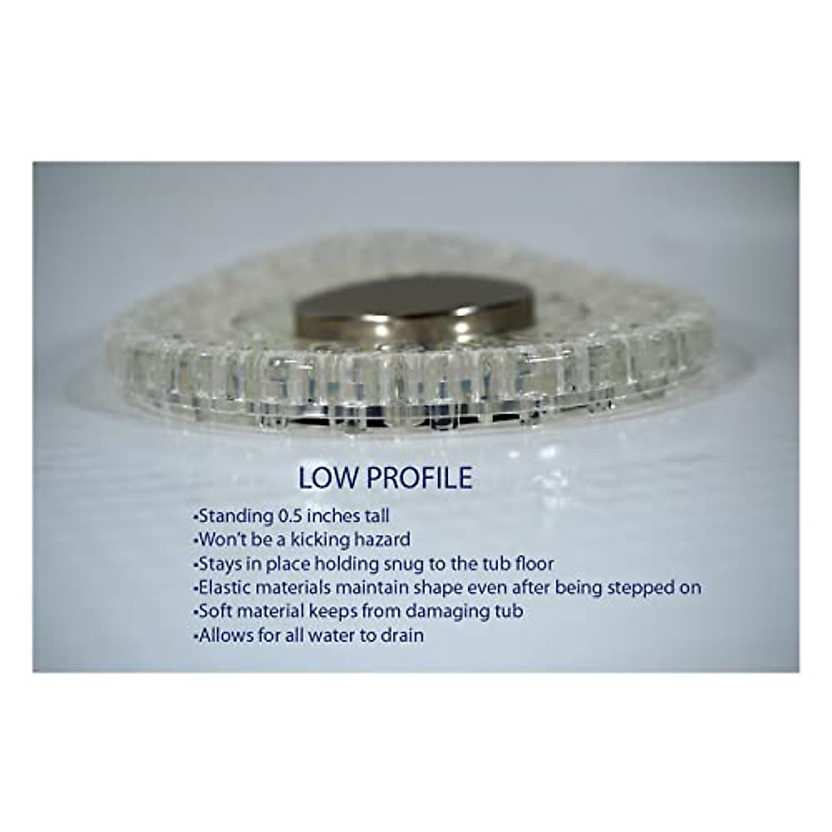 Hairbine Hair Drain Catcher - for Tub and Shower Pop-up Stopper drains, Pet Hair & Debris Trap/Stopper for Bathrooms - Drain Cover & Protector - Fight Clogs & Buildup - Patent Pending