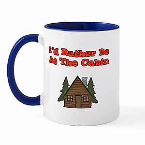 CafePress I'd Rather Be At The Cabin Mug Ceramic Coffee Mug, Tea Cup 11 oz