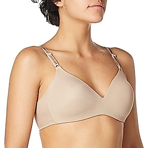 Warner's Women's Blissful Benefits Underarm-Smoothing Comfort Wireless Lightly Lined T-Shirt Bra RM7561W, Toasted Almond, 36C