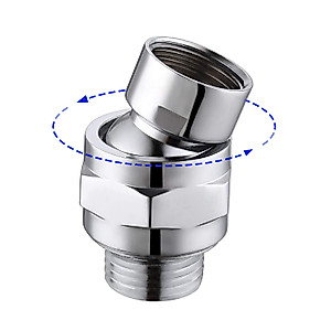 BENLIUDH Shower Connector Ball Joint, Chrome Shower Head Swivel Ball Adapter Adjustable Shower Parts Universal Connector Joint (052005)