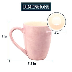 Mom Life Mama Bear Pink Large 20 oz Ceramic Coffee Mug Tea Cup, Pink