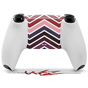 WraptorSkinz Skin Wrap compatible with Sony PS5 DualSense Controller Zig Zag Colors 02 (CONTROLLER NOT INCLUDED)