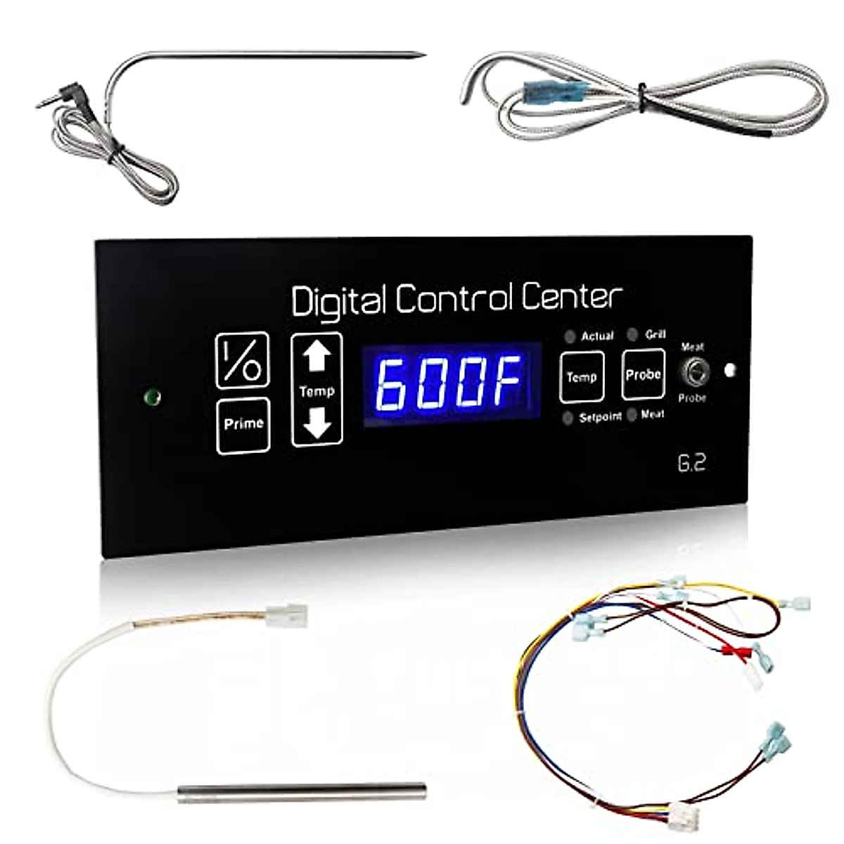 Digital Thermostat Control Board Kit for Louisiana Grills G2 Parts Number 50125 Compatible with Louisiana CS570 CS450 LG700 LG900 with Meat Probe,RTD Temperature Probe,Hot Rod Ignitor