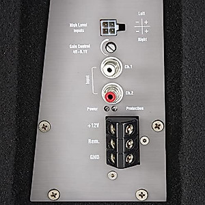 Pyle 10 Inch Subwoofer Box System - 500 Watts Powered Slim Bass with a Non-Pressed Paper Cone Perfect for Mount Car Truck Audio Subwoofer Enclosure, Rear Air Tight Seal Design