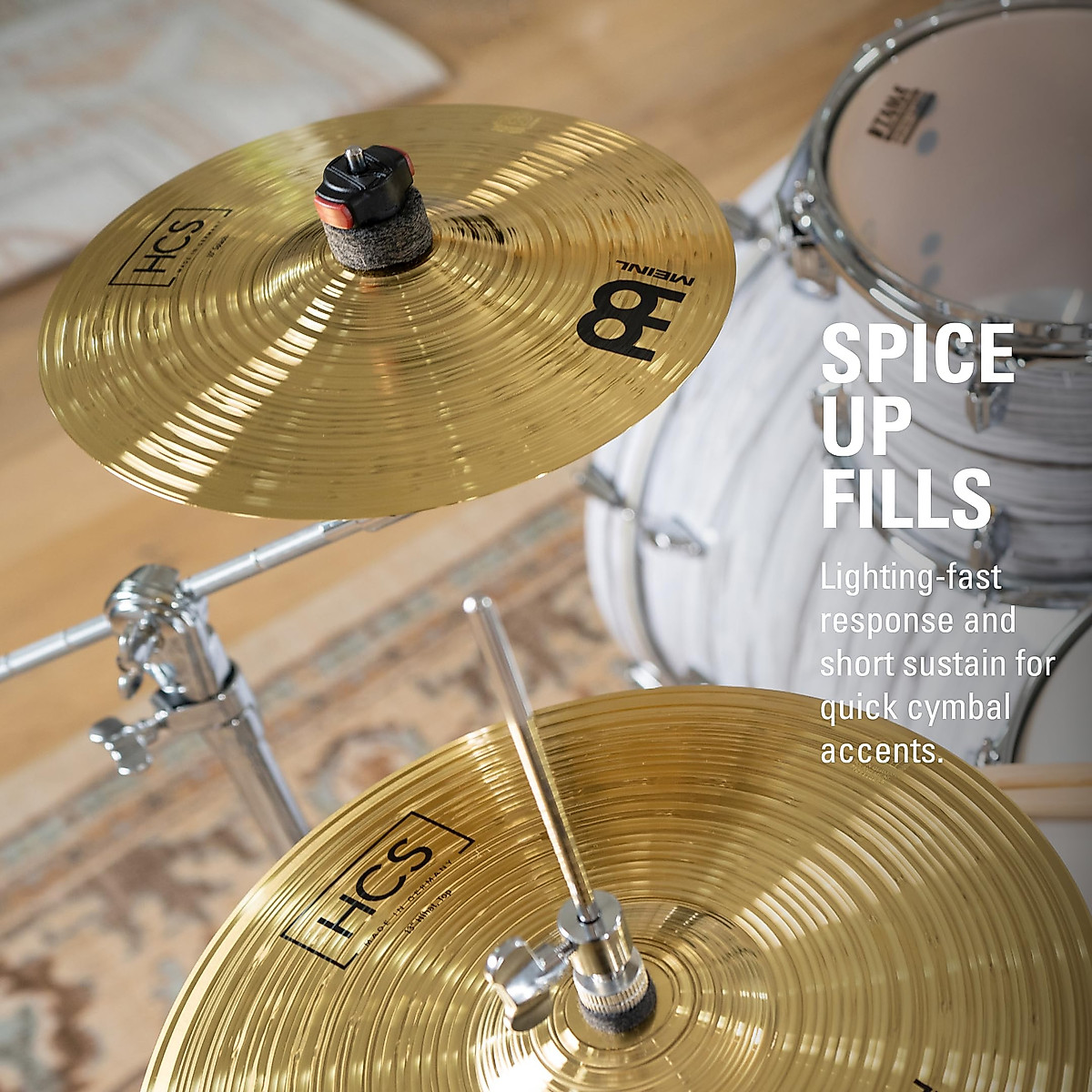 Meinl Cymbals HCS 10" Splash Cymbal for Drum Set — Made in Germany — Traditional Medium Brass, 2-Year Warranty, (HCS10S)