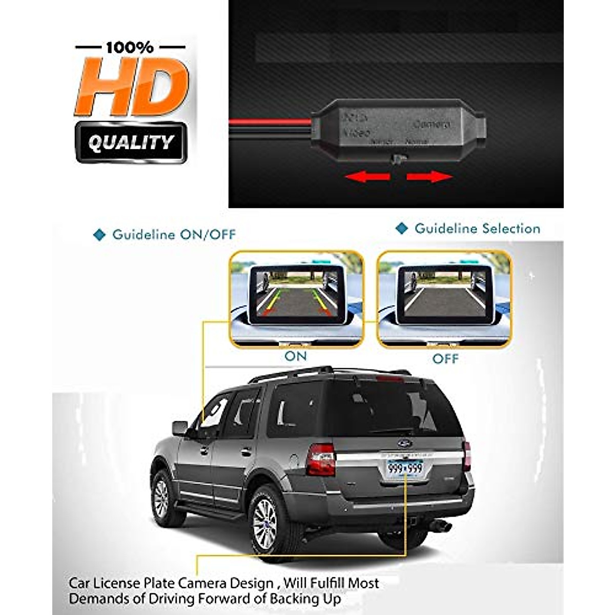 Rear Reversing Backup Camera Rearview License Plate Replacement Camera Night Vision Ip69k Waterproof for VW EOS,Golf V,Passat B7 CC,Golf VI MK6 Passat Tiguan Touareg VW Amarok/Robust Seat Leon Altea