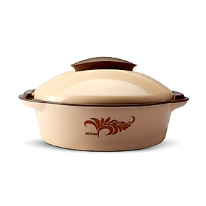 Milton Crisp Dlx Insulated Inner Steel Casserole, Set of 3, (430 ml, 1.05 Litres, 1.70 Litres) Brown