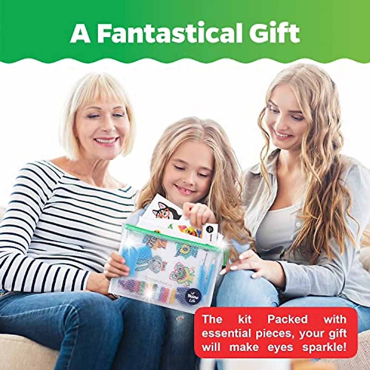 Halmolife 5D Painting Stickers for Kids and Adult Beginners Gem Paint by Numbers Diamonds Arts for Boys and Girls Ages 6 7 8-12 DIY Animals kit with Dots Gifts