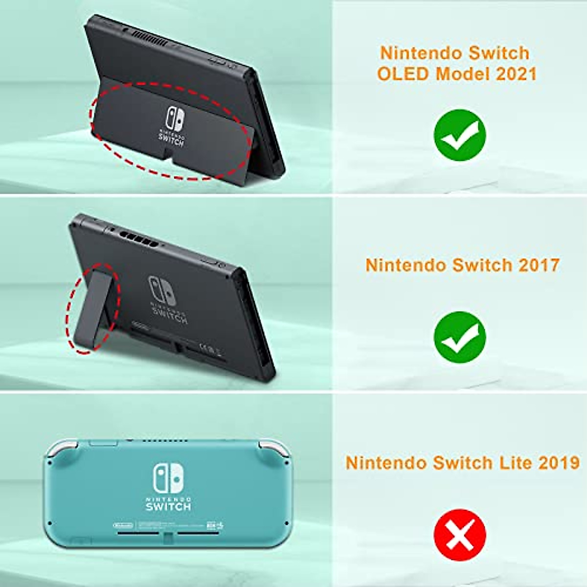 Fintie Slim Carrying Case for Nintendo Switch OLED Model 2021/Switch 2017 - [Slim Fit] Shockproof Protective Travel Storage Bag w/10 Game Cartridges for Switch Console Joy-Con, Seaside Ombre