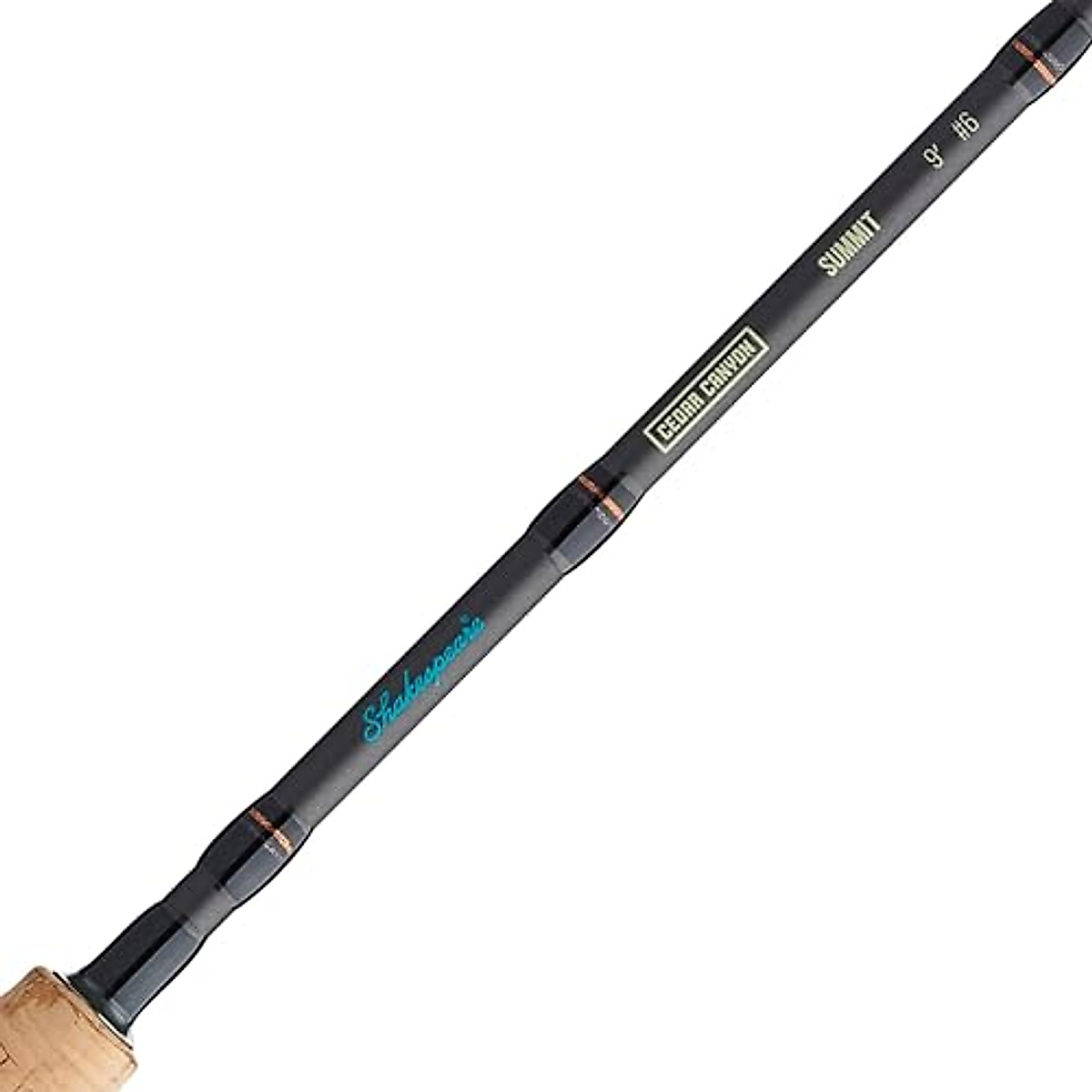 Shakespeare Cedar Canyon Summit Fly Fishing Rod, Black, 9' - 6wt - 4pc
