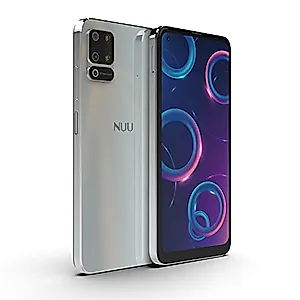 NUU B10 4G LTE Unlocked Android Smartphone | 6.55” HD+ Display | 48MP Triple-Camera | 64GB + 4GB RAM | 4000mAh Battery | Android 11 | Compatible with T-Mobile (White)