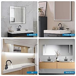 Matte Black Bathroom Sink Faucet, SBOSBO 4 Inch Bathroom Faucet for Sink 3 Hole, 2 Handle Sink Faucet with Pop Up Drain Assembly and 2 Water Supply Hoses for RV Bathroom Vanity