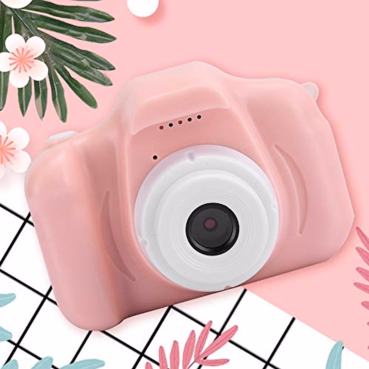 Children Camera, One-Click Focusing Video Cute Mini Camera Simple Operation Intelligence for Boys Girls for Taking Photos(Pink-Pure Edition)