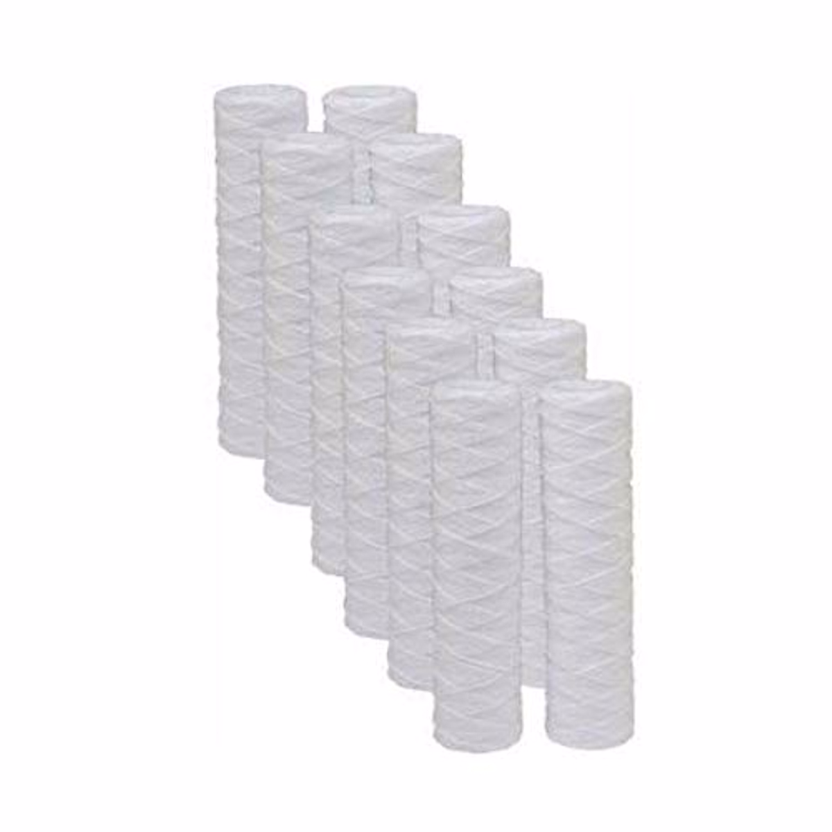 Compatible to CW-F Sediment Replacement Cartridge Polypropylene Cord-Wound, 10 Micron, 12,000 Gallon Capacity, 12-Pack