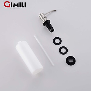 GIMILI Spring Kitchen Sink Faucet with Soap Dispenser Brushed Nickel