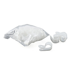 CURT 59828 3/8-Inch Convoluted Slit Loom Wire Protection Tube Clamps, 25-Pack