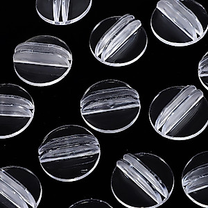 IMIKEYA 50Pcs Card Stands: Translucent Place Card Holder Plastic Card Holders Miniature Paper Stand Paper Board Clips Card Holder Game Card Stand Clear Card Holder for Wedding Party