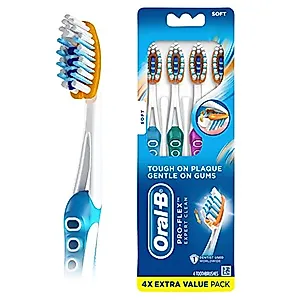 Oral-B Pro-Health Advanced Manual Toothbrush, 38 Soft, 4 Count