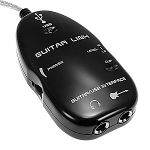 1.4m USB Guitar Link cable Cord Electric Guitar Interface USB Guitar Adapter Audio Effects Regulator For MAC/PC MP3 Recording