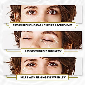 Under Eye Patches - 24K Gold Under Eye Mask for Puffy Eyes, Dark Circles, Eye Bags, Puffiness, Wrinkles, with Collagen - Anti Aging Skincare Eye Patch Treatment Masks - Hydrating Golden Under Eye Gel Pads