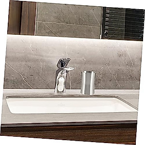 ABOOFAN Stainless Steel Bathroom Mug Modern Design Multi Functional Travel Tumbler for Rinsing Creative Waist Design for Couples and Daily Use and Stylish Bathroom