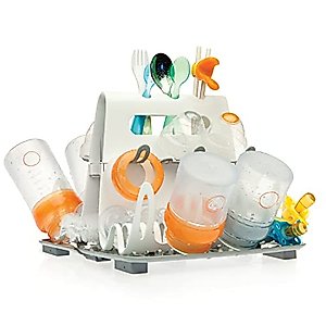 Prince Lionheart Baby Bottle Drying Rack, Deluxe Drying Station Essential Home Item, Holds Up To 8 Large Bottles, Accommodates Many Feeding Accessories and Teething Toys