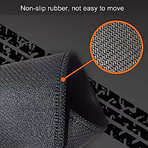 Mouse Pad with Stitched Edge, Comfortable Mouse Pads with Non-Slip Rubber Base, Durable and Washable Mousepads for Computers Laptop Mouse,8.6x7x0.06inch,Classic Black (2 Pack)