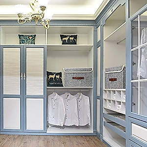 TYEERS Foldable Storage Boxes with Lids 2 Pack Fabric Storage Bins with Lids, Closet Organizers for Clothes Storage, Room Organization, Office Storage, Toys - Gray