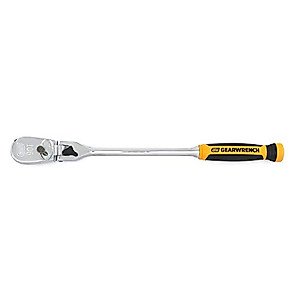 GEARWRENCH 3 Pc. 1/4", 3/8" & 1/2" Drive 90 Tooth Dual Material Locking Flex Head Ratchet Set - 81298T, Multi, One Size