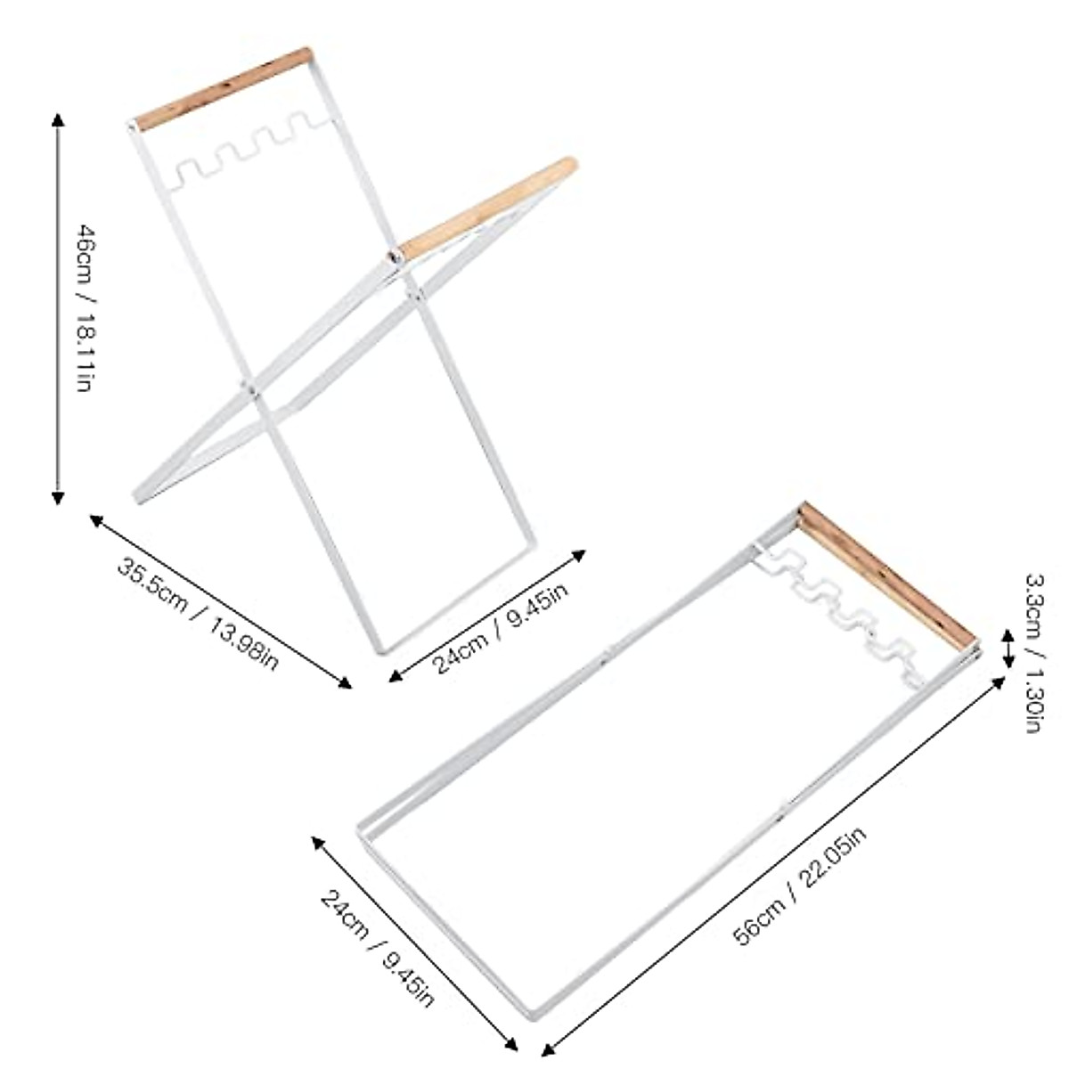 Trash Bag Holder, Portable Collapsible Sturdy Trash Bag Holder, Outdoor Leaf Bag Stand, Widely Used in Bedroom, Kitchen, Barbecue, Picnic(White)