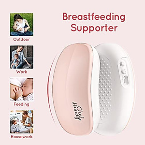 Breast Massager Breastfeeding, Lactation Massager with Heat, 6 Modes of Vibration Support for Improved Milk Flow, Clogged Ducts, Mastitis, Engorgement