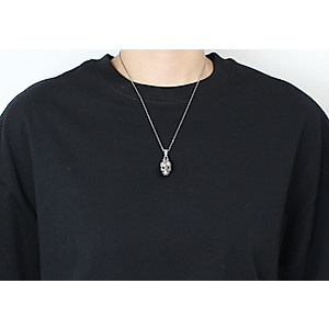 COSUMOSU Mexican Skull Sugar 1.18inch Cross 925 sterling silver Pendant