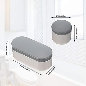 12 Pieces Universal Toilet Seat Bumpers Kit Toilet Bumpers with Strong Adhesive Rubber Bumpers Pads Replacement for Families, Hotels, Hospitals, School Toilet Seats