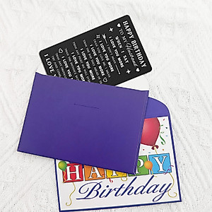SOUSYOKYO Husband Birthday Card, Whe I Say I Love You Birthday Gifts, Happy Husband Bday Gifts from Wife