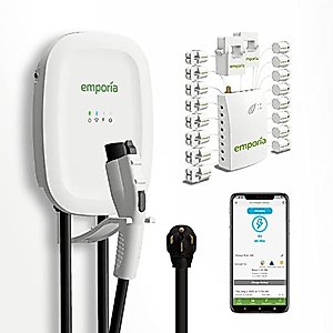 EMPORIA Smart 48 Amp Level 2 EV Charger with Home Energy Management System, Smart Home Energy Monitor with 16 Circuit Level Sensors