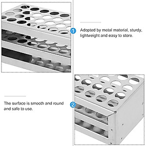 iplusmile Laboratory Test Tube Stand Test Tube Stand for Drying Test Tube Holder Rack Test Tube Rack for Lab Test Tube Rack Holder Laboratory Tube Holder Stainless Steel Drain Rack
