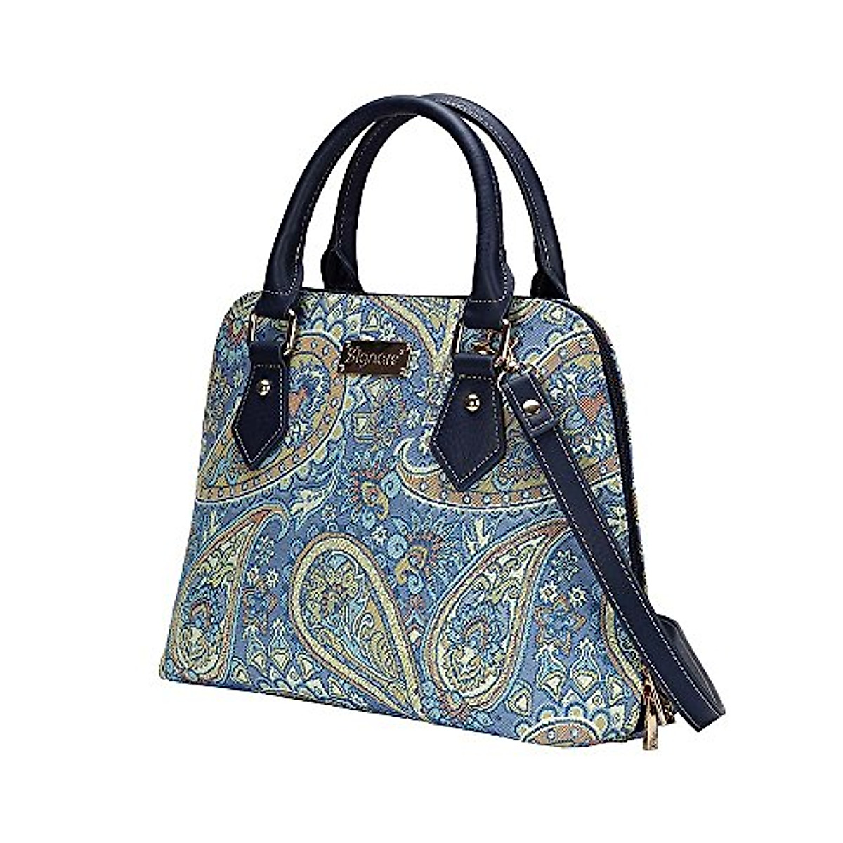 Signare Tapestry Hand & Shoulder Bag for Women |Fashionable Cross Body bag Purses for Woman |Satchel Bag for Women Girls Teen with Paisley Design|CONV-PAIS