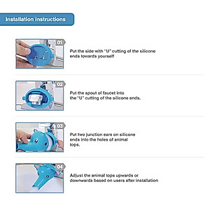 RafaLife - Faucet Cartoon Extender,Sink Handle Extender for Baby,Toddler and Kids Safety and Fun Hand-Washing Solution, Promotes Hand Washing in Children (2 Pack-Yellow Duck,Blue Elephant)