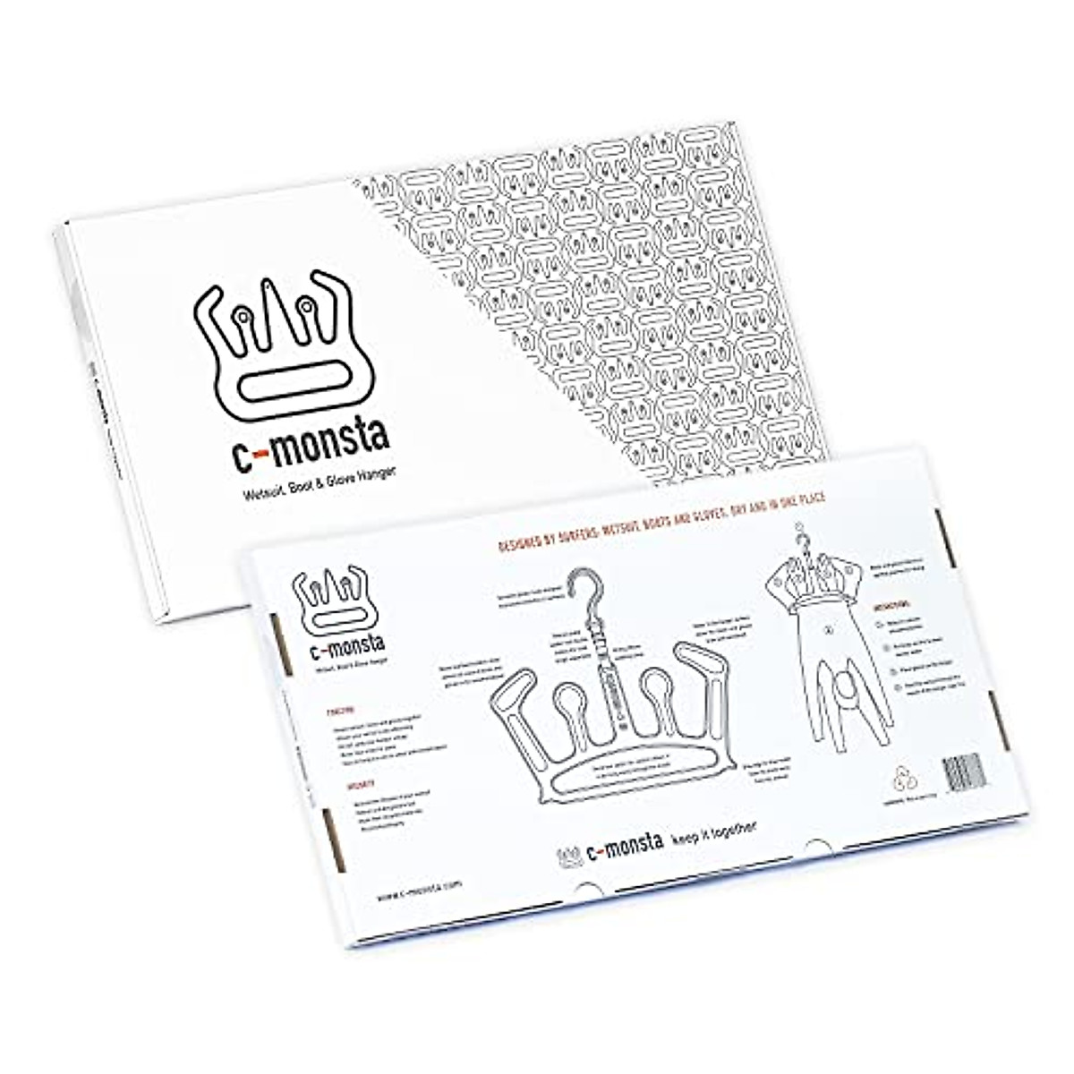 c-monsta Wetsuit Hanger is a Quick Drying Heavy Duty Hanger for Wetsuit, Gloves and Boots (V1)