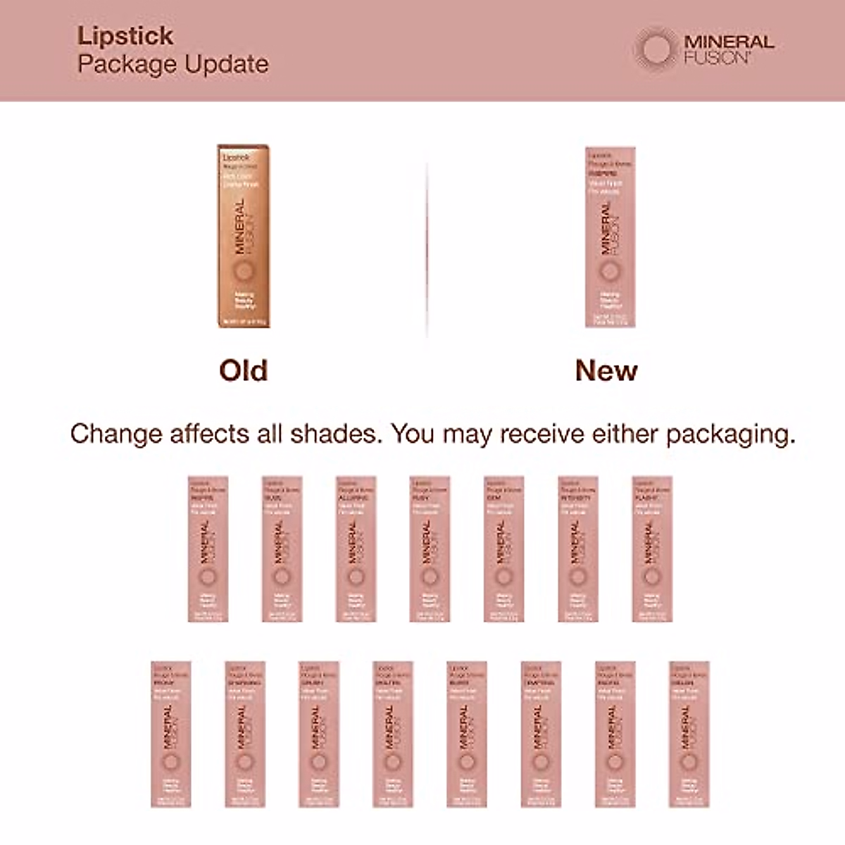 Mineral Fusion Lipstick, Crush, .14 Ounce