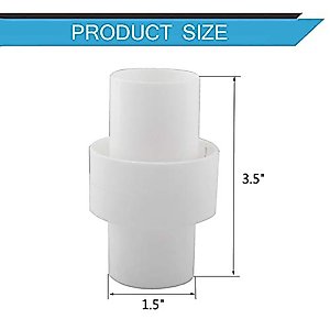 Poweka 1.5" Pool Cleaner Hose Connector Adapter Replacement Compatible with Hayward AXV092,Automatic Pool Cleaner Hose Connector (1.5" Diameter x 3.5" Length) Pack of 2