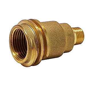 Chironal 2Pcs Brass 5042 Male QCC1 Acme Nut Propane Gas Fitting Adapter with 1/4 Inch Male Pipe Thread Propane Gas Quick Connector Fittings(2Pcs 5042 QCC1)