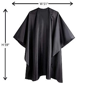 Delkinz Barber Cape with Adjustable Snap Closure waterproof Hair Cutting Salon Cape for Unisex, Perfect for Hairstylists (Pack of 1)