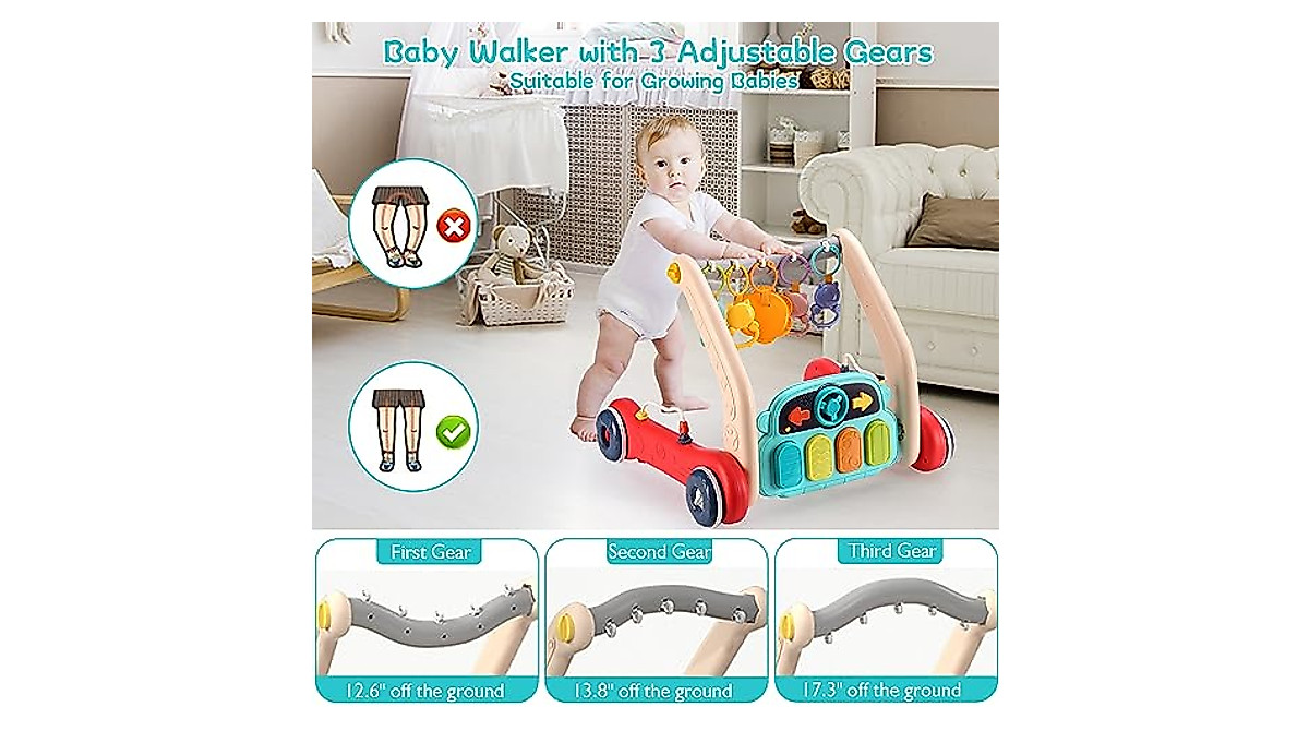 Pakoo Baby Gym Play Mat - 2-in-1 Walker & Activity Center